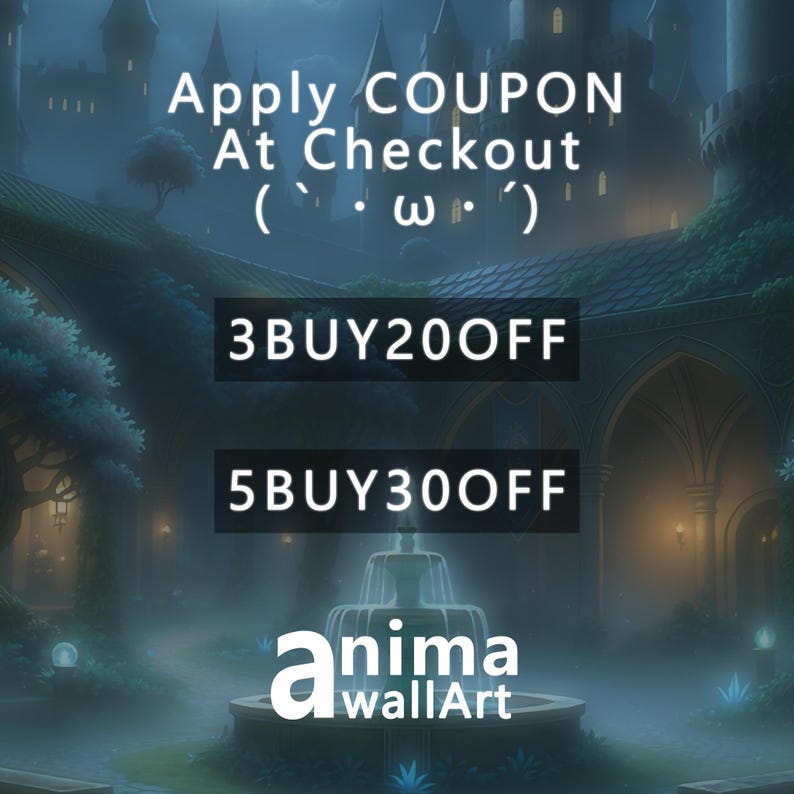 Anime Animated Background, Castle Courtyard - Moonlit Fountain ...