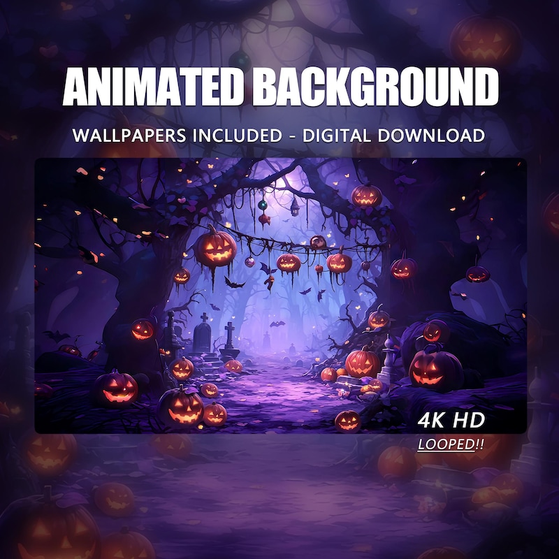 Halloween Background Screen - Etsy UK