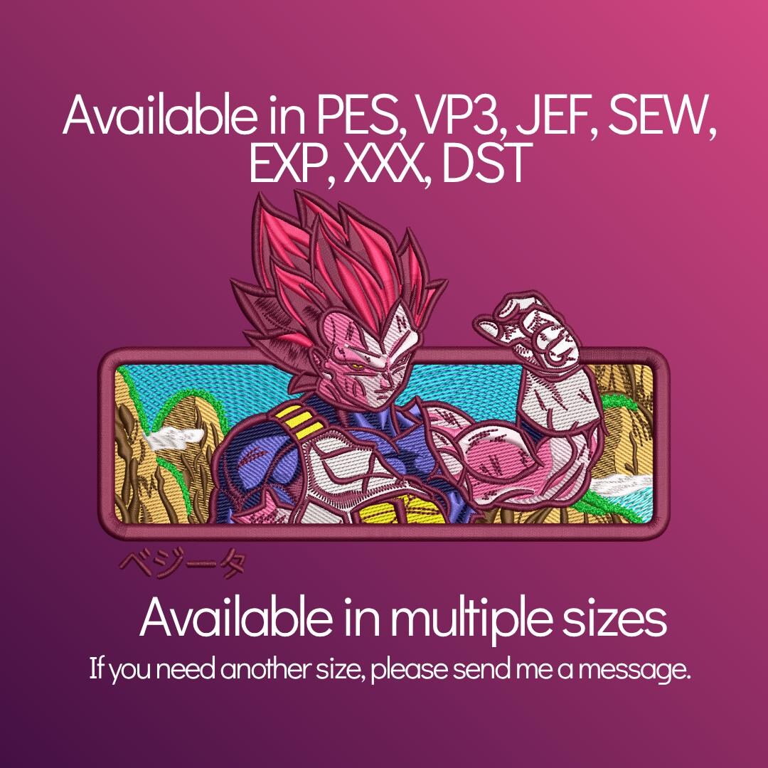 Anime Character Inspired Embroidery Design Files (pes, Vp3, Jef; Exp ...