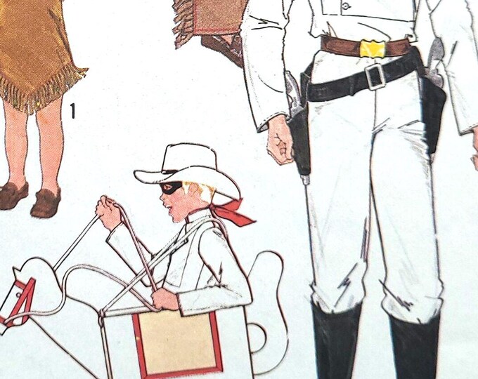 Sewing Pattern for Toddler Lone Ranger, Tonto, Silver Horse and Scout ...