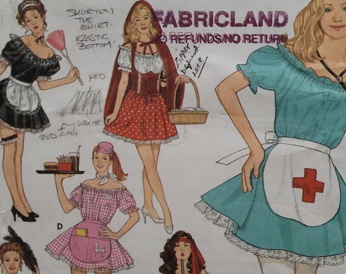 Sewing Pattern for Sexy French Maid Nurse Pirate and Dancer - Etsy Canada