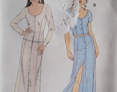 UNCUT Sewing Pattern for Two-piece Dress Paneled Skirt & - Etsy