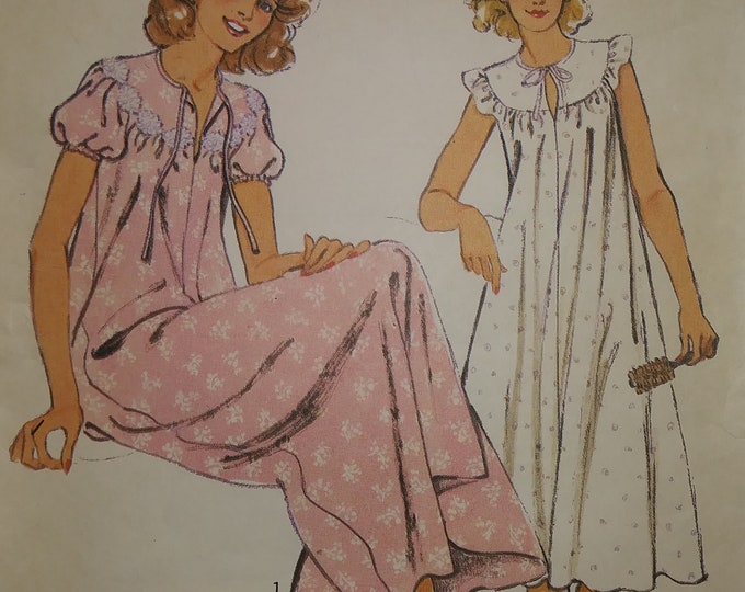 Sewing Pattern for Nightgown Summer Nightie With Yoke and - Etsy