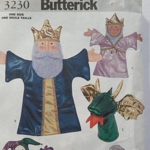 Puppet Show Sewing Pattern UNCUT Sewing Pattern for Hand Puppets, Queen ...