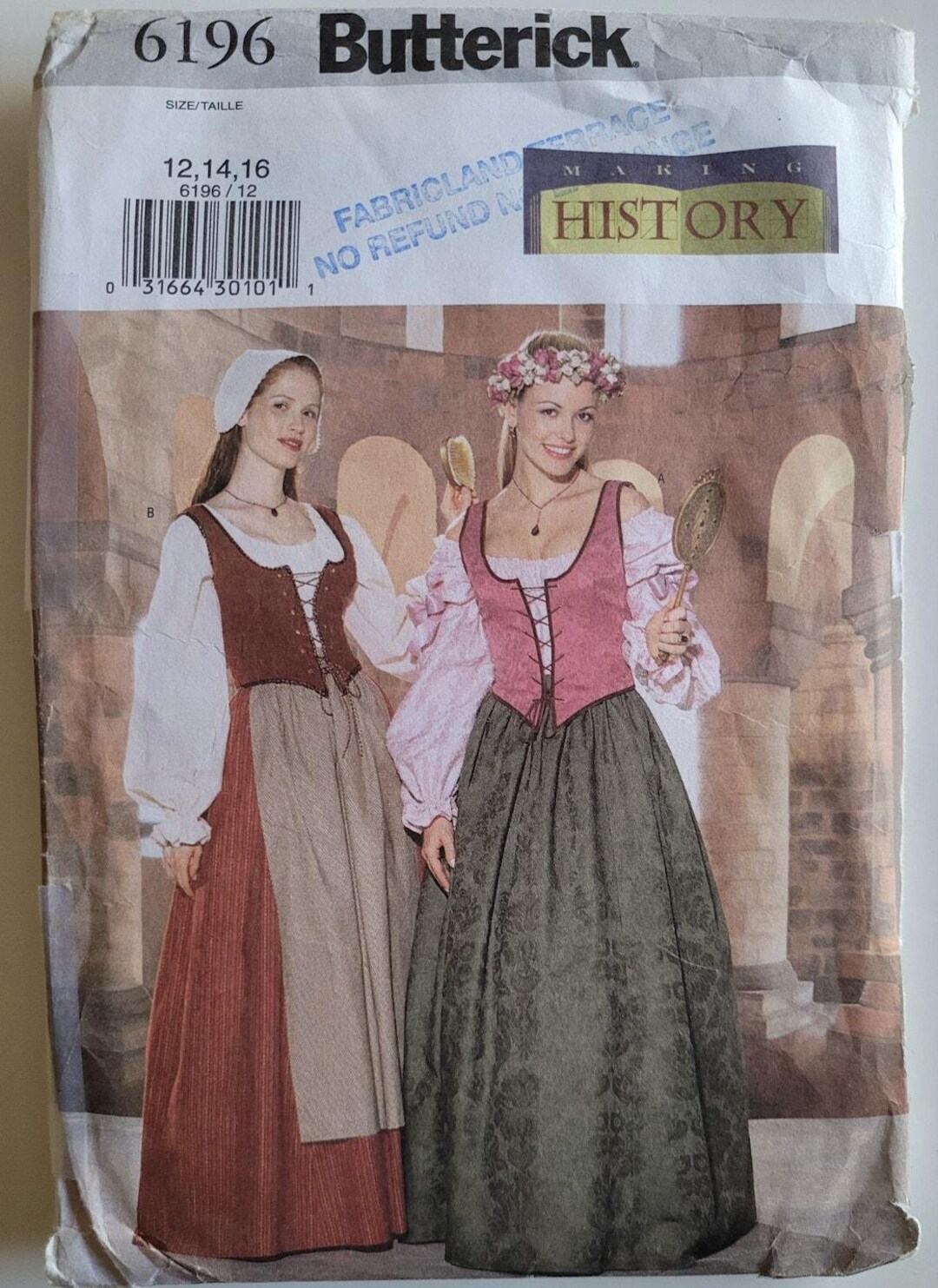 Historical Costume Sewing Pattern for Corset Top, Vest, Blouse, Flared ...