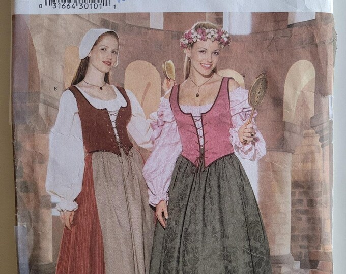 Historical Costume Sewing Pattern for Corset Top, Vest, Blouse, Flared ...