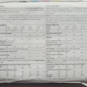 Men's Costume Pattern - Sewing Pattern for Van Helsing Trenchcoat ...