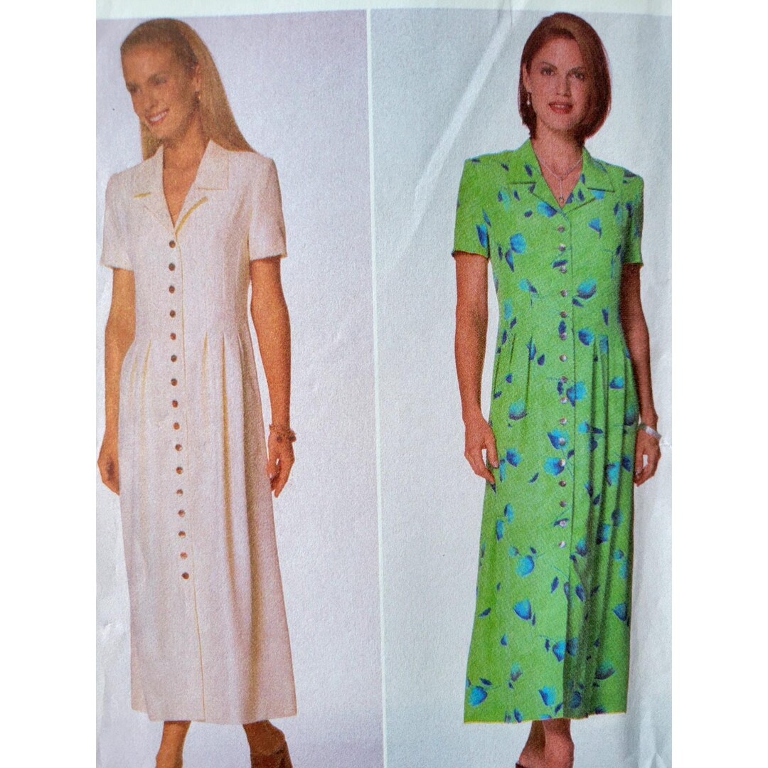Butterick 5356 Vtg 90s Sewing Pattern for Short Sleeve Front-button ...