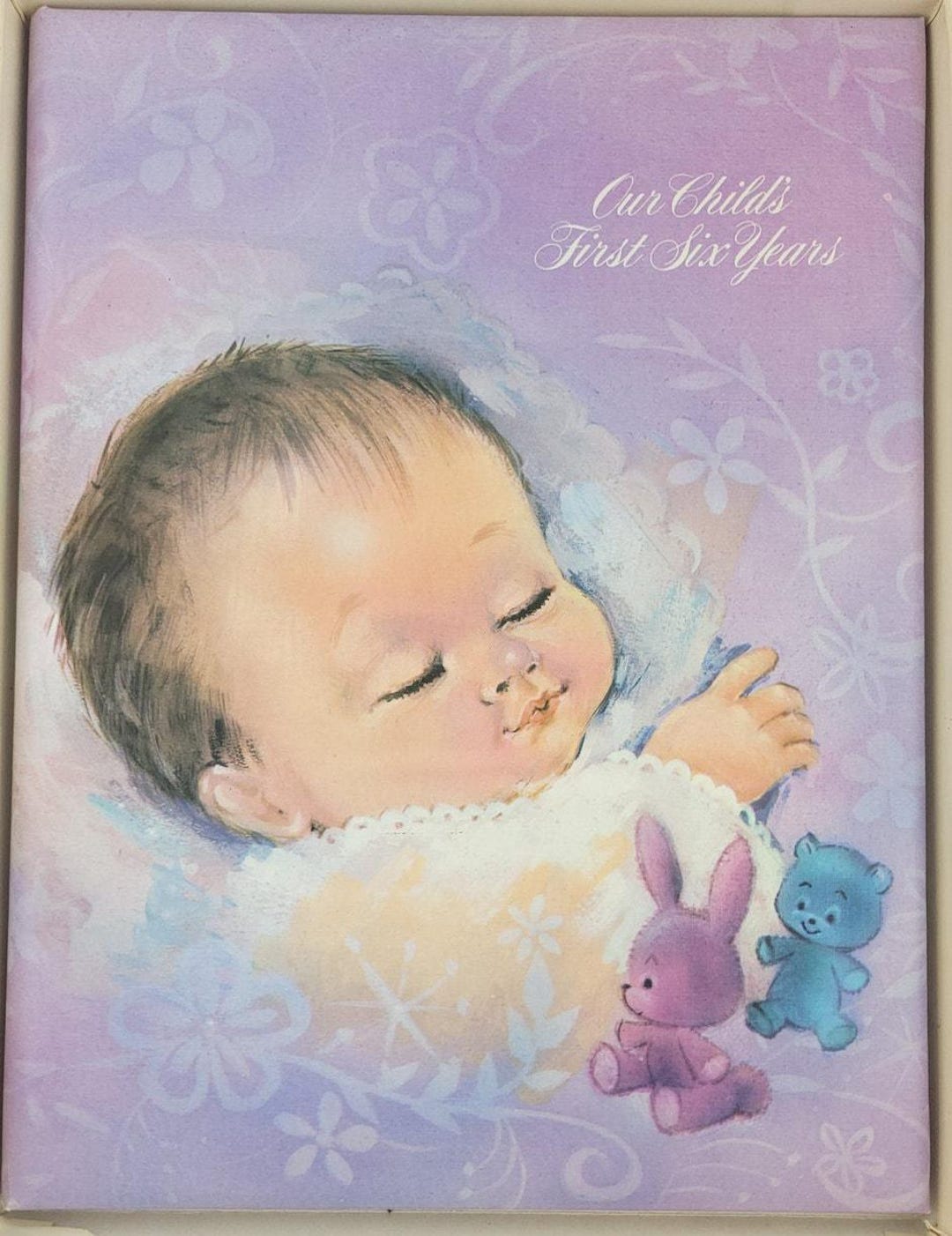 Unused Vintage Baby Memory Record Book Album Unisex Infant Beautiful 6 ...