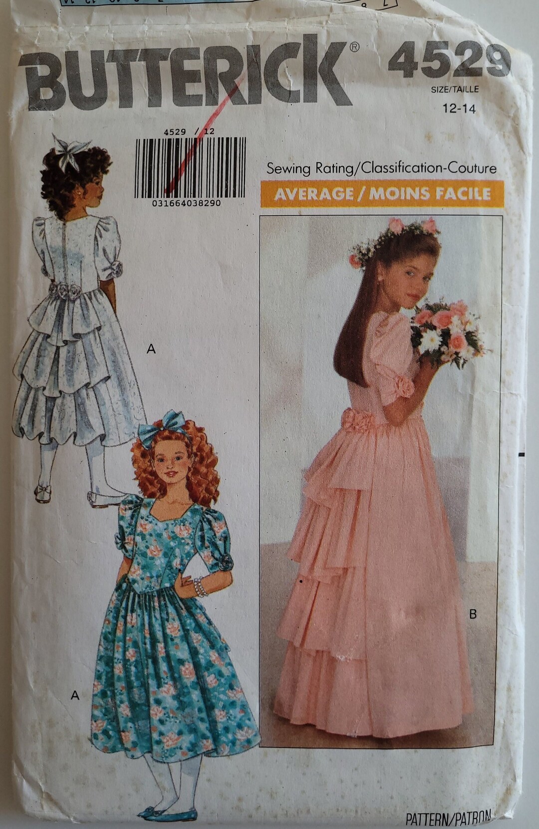 UNCUT Sewing Pattern Girls' Ruffled Formal Dress - Confirmation Dress ...