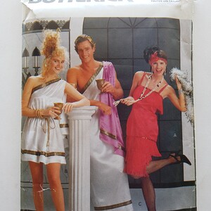 UNCUT Sewing Pattern for Couples Togas and Flapper Costumes Adult Men ...