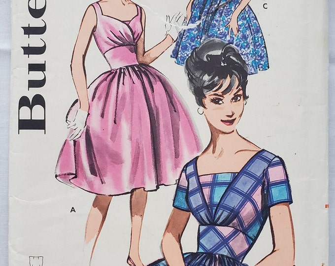 Vintage Sewing Pattern for Fit and Flare Cocktail Dress - 60s Party ...
