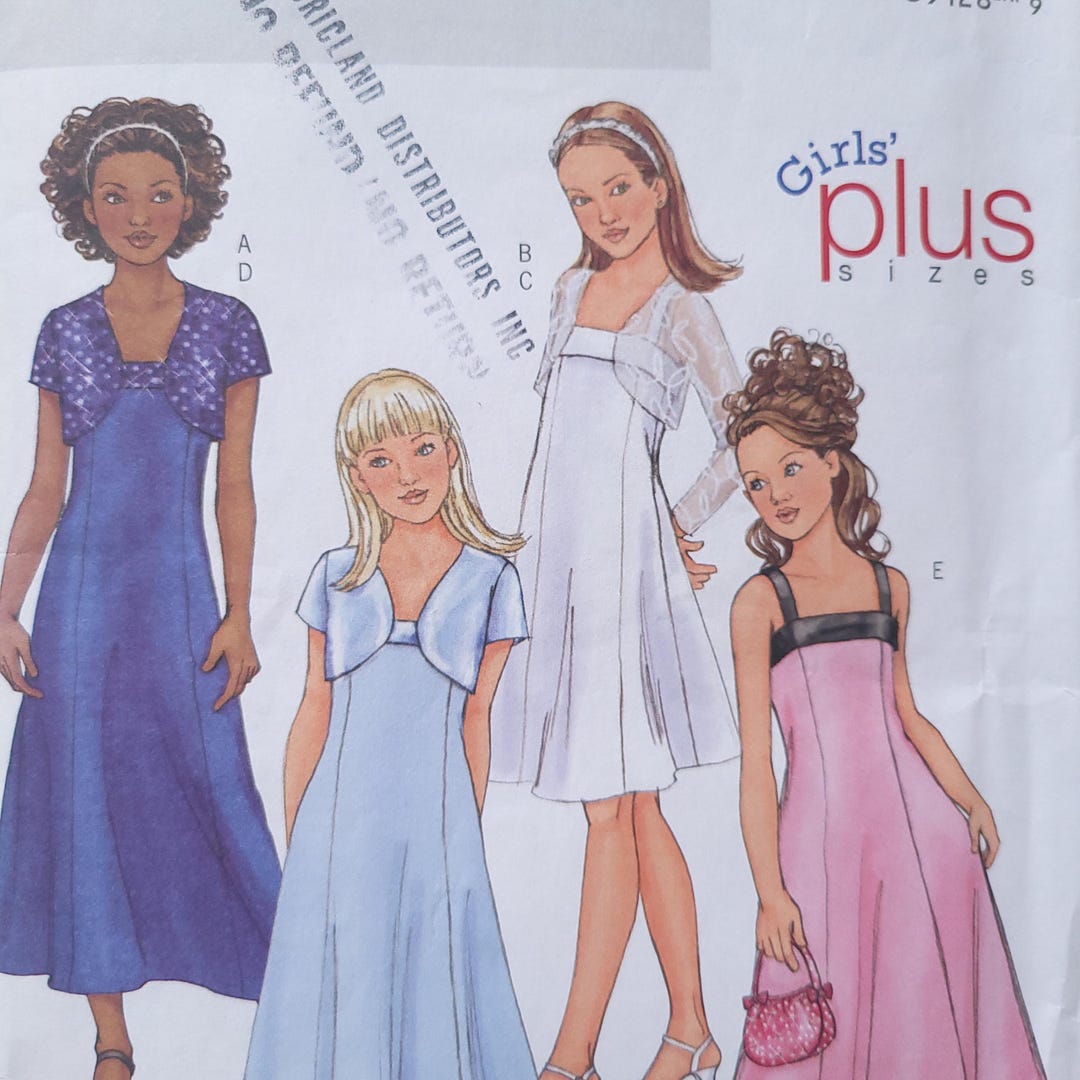 UNCUT Sewing Pattern for Kids' Girls' Fancy Dress With Bolero, Party ...