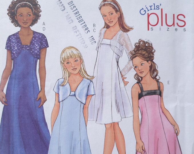 UNCUT Sewing Pattern Girls' Ruffled Formal Dress - Confirmation Dress ...