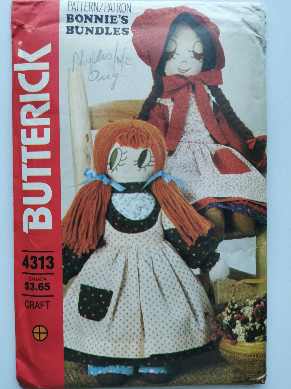 Rag Doll Pattern UNCUT Vintage Sewing Pattern for Two | Etsy