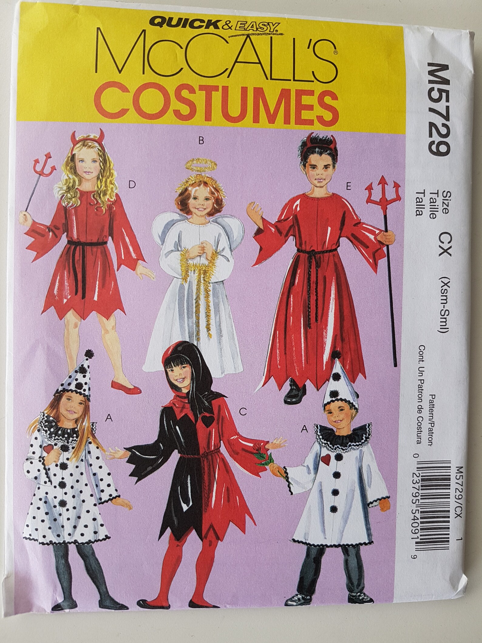 Kid's Costume Pattern Sewing Pattern for Devil Angel - Etsy Canada