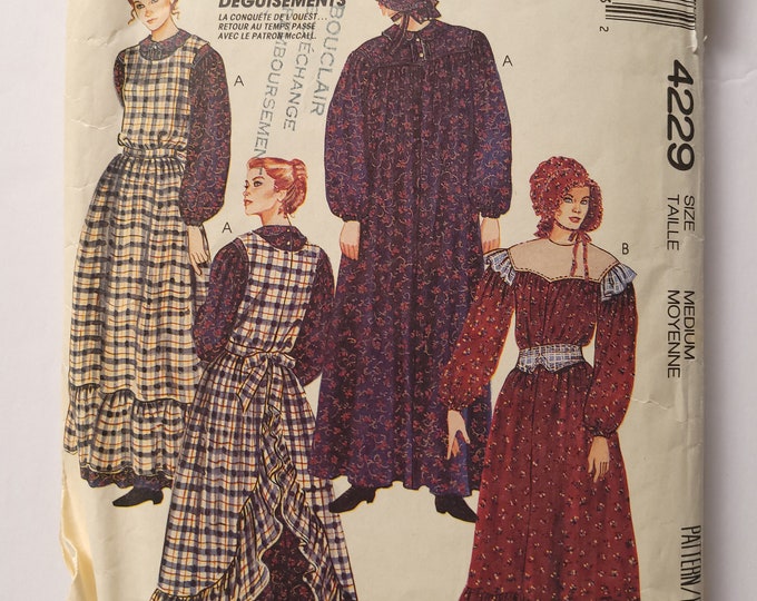 Mccalls 4229 UNCUT Vintage 80s Sewing Pattern, Historical Dress ...