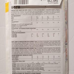 UNCUT Sewing Pattern for Baby and Toddler's Summer Clothes, Blouse ...