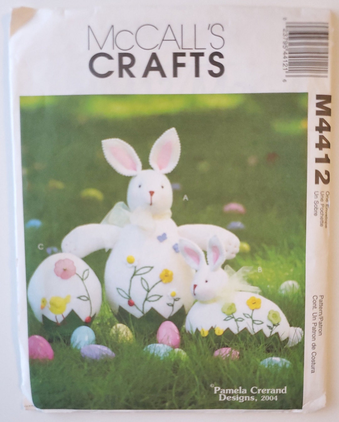 Easter Decor Pattern - Vintage Sewing Pattern for Big Bunny, Little ...