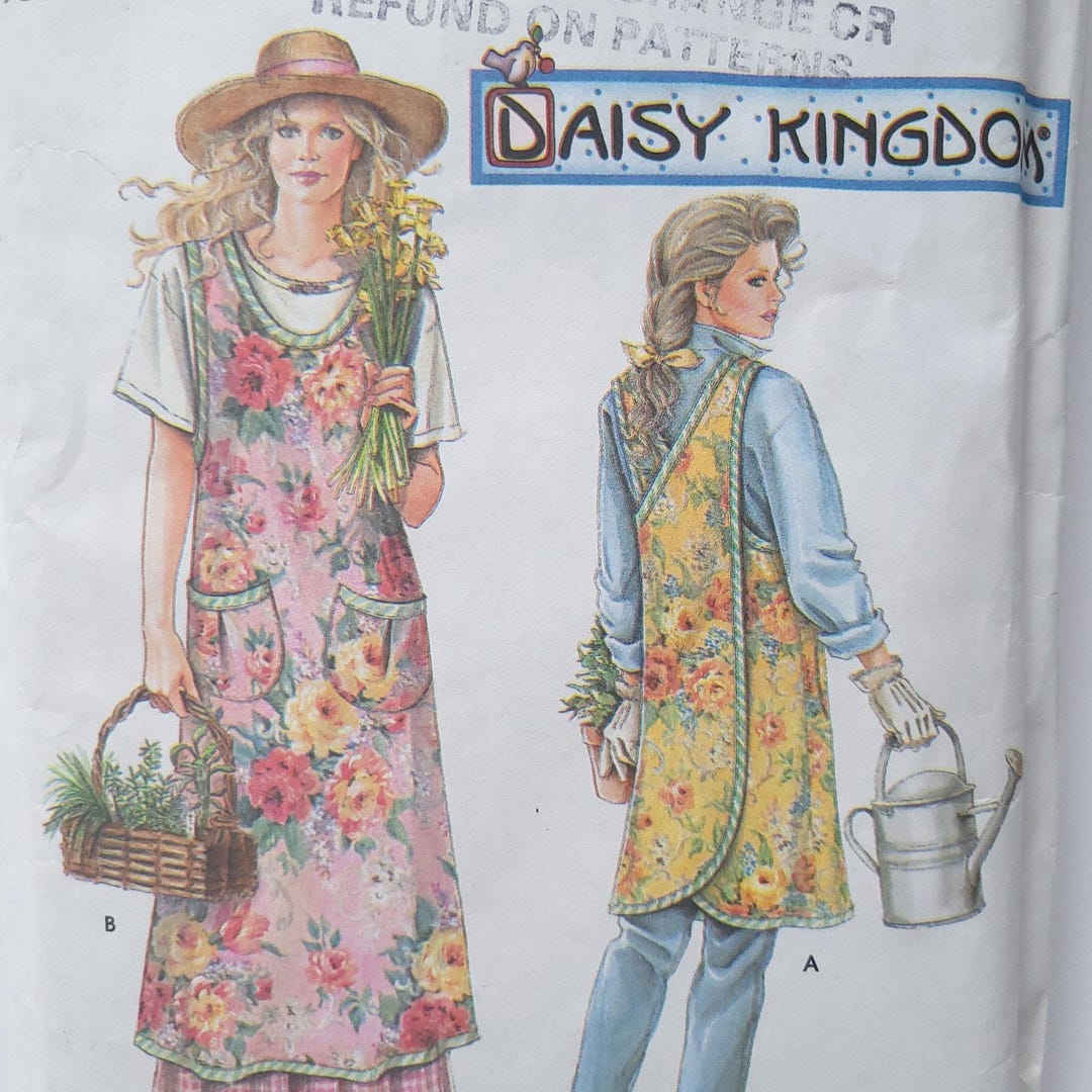 Vintage 90s Sewing Pattern for Knee or Maxi Length Gardening Apron ...