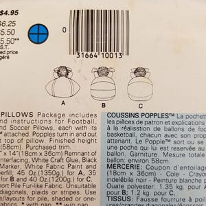 Sports Ball Popple Toy Sewing Pattern - Football, Basketball or Soccer ...