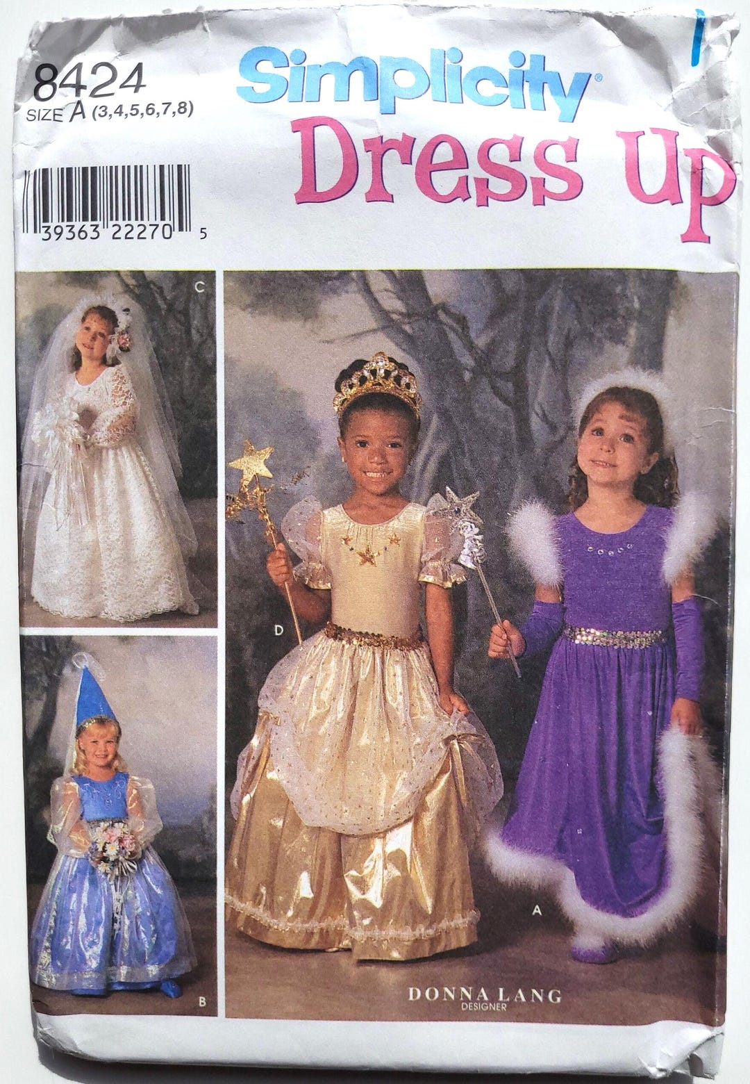 Children's Sewing Pattern for Dress up Clothes Princess Gown, Wand ...