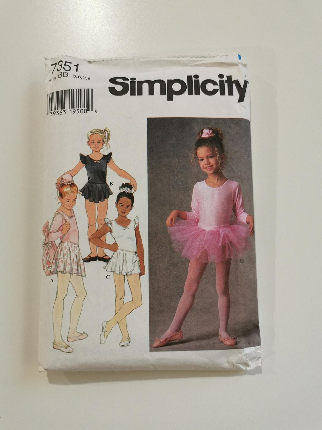Sewing Pattern for Child's Tutu, Leotard, Dance Skirts, Bag, Bun Cover and Scrunchie Sizes 5 6 7 ...