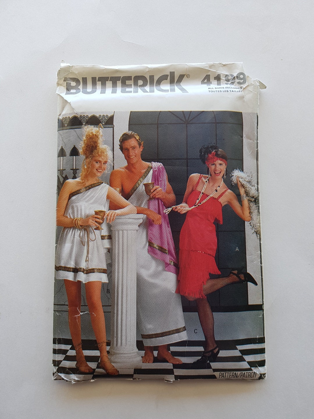 UNCUT Sewing Pattern for Couples Togas and Flapper Costumes Adult Men ...