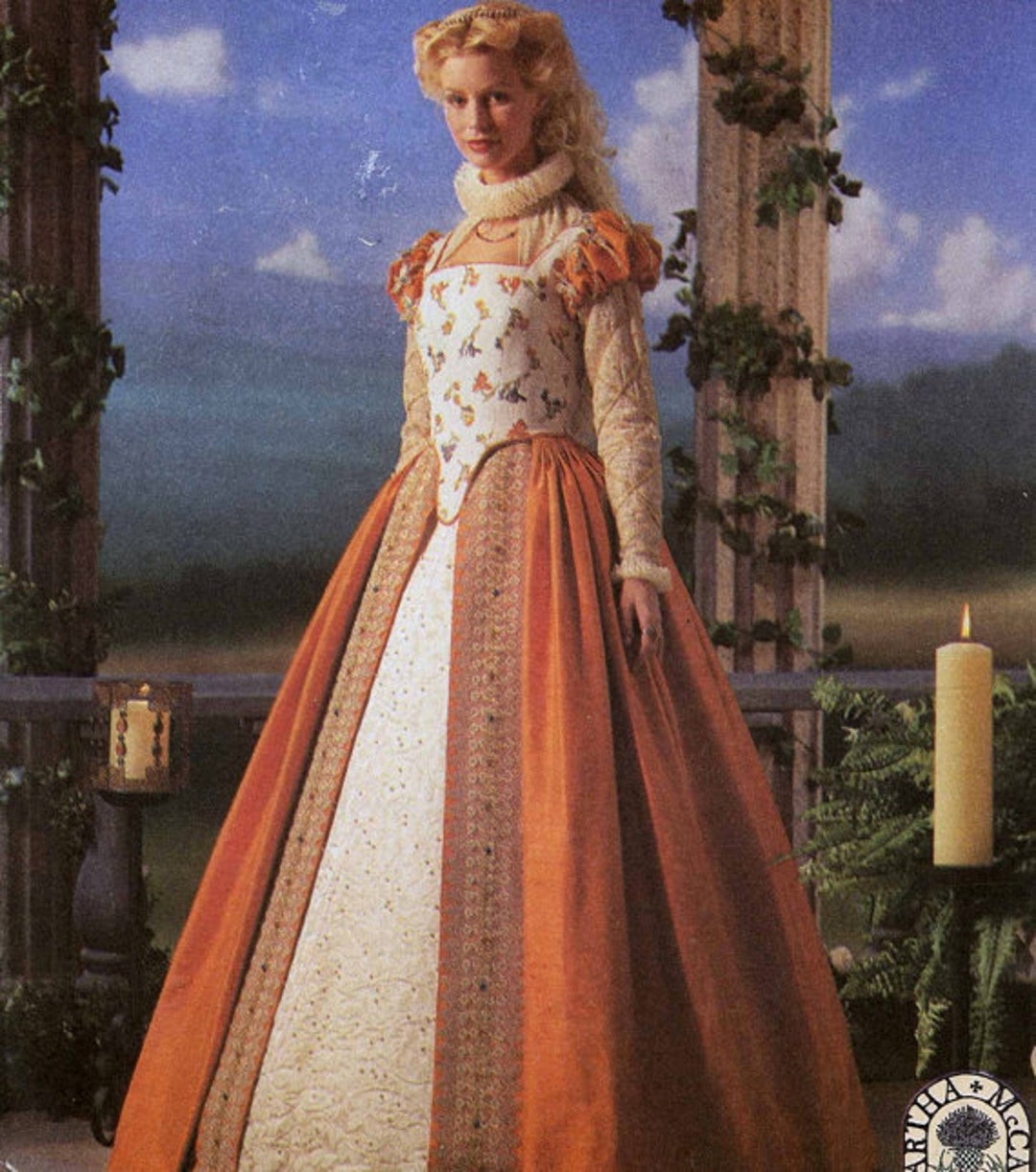 Historical Dress Costume Sewing Pattern Elizabethan With Farthingale ...