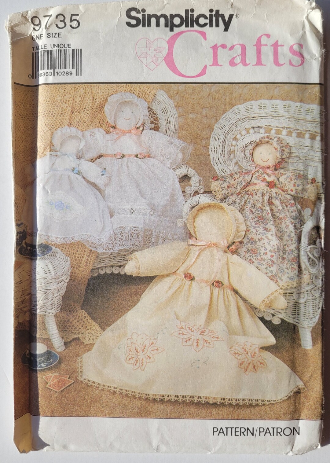 Doll Pattern - Vintage Sewing Pattern for 18" and 12" Heirloom Doll and ...