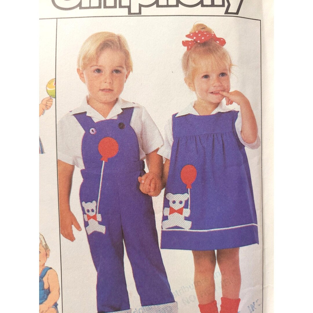 UNCUT Sewing Pattern for Boy Girl Overalls and Dress, Playsuit, Jumper ...