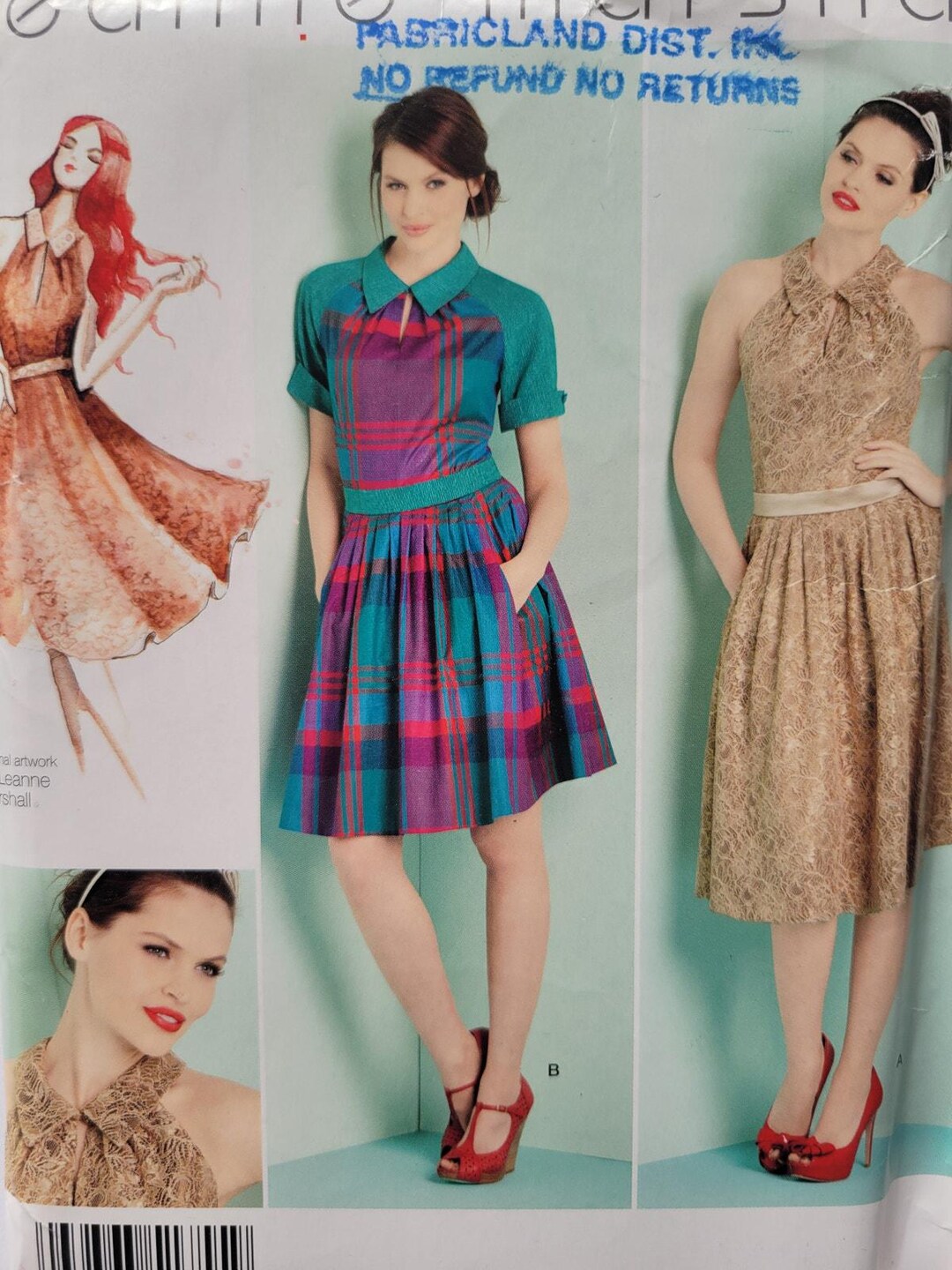 Sewing Pattern for Dress in Two Lengths and Tie Belt, Leanne Marshall ...