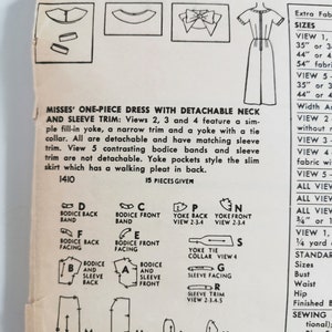50s Dress Pattern - Vintage Sewing Pattern for Frock With Detachable ...