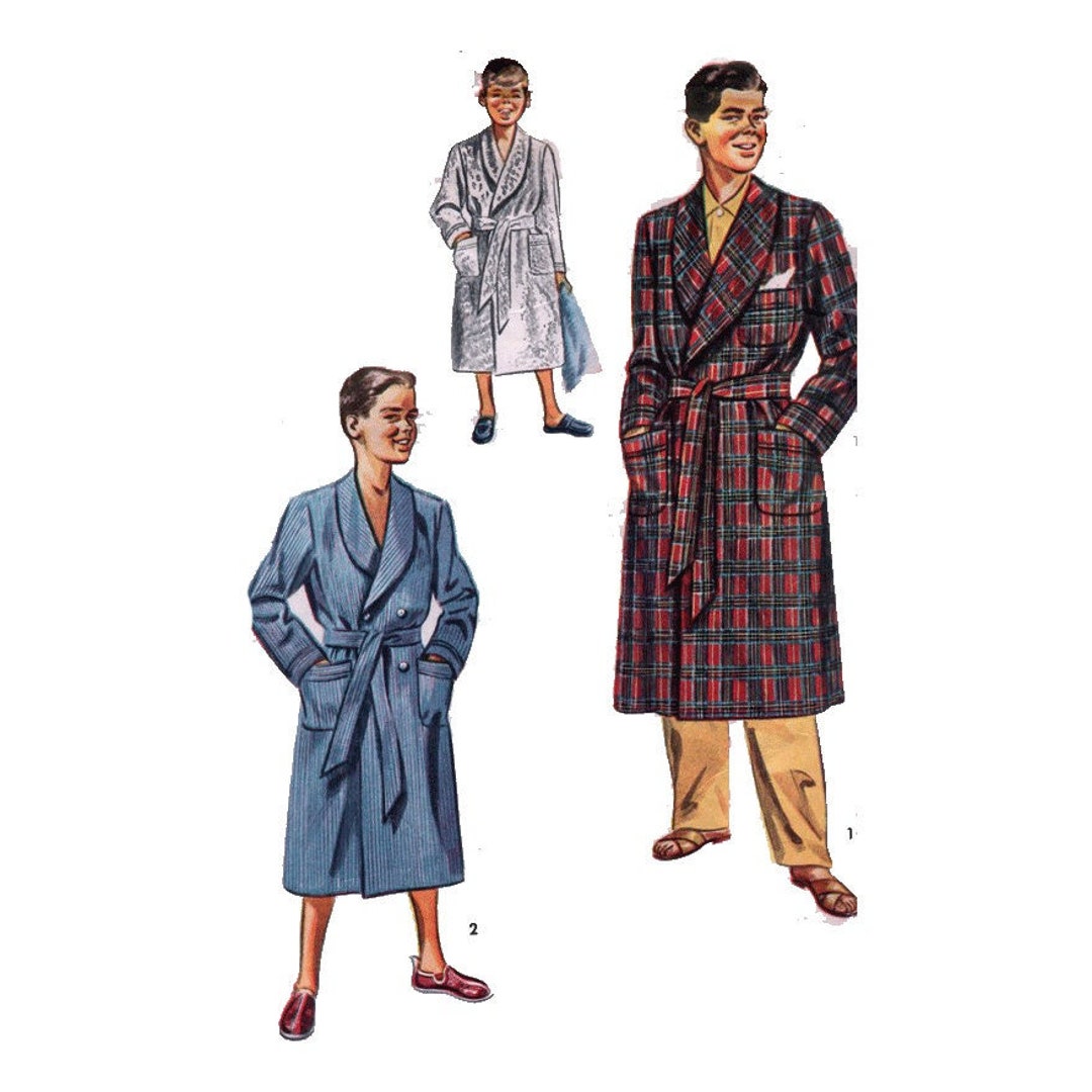 Children's Sewing Pattern for Robe - Boy's Housecoat Pattern - Girl's ...