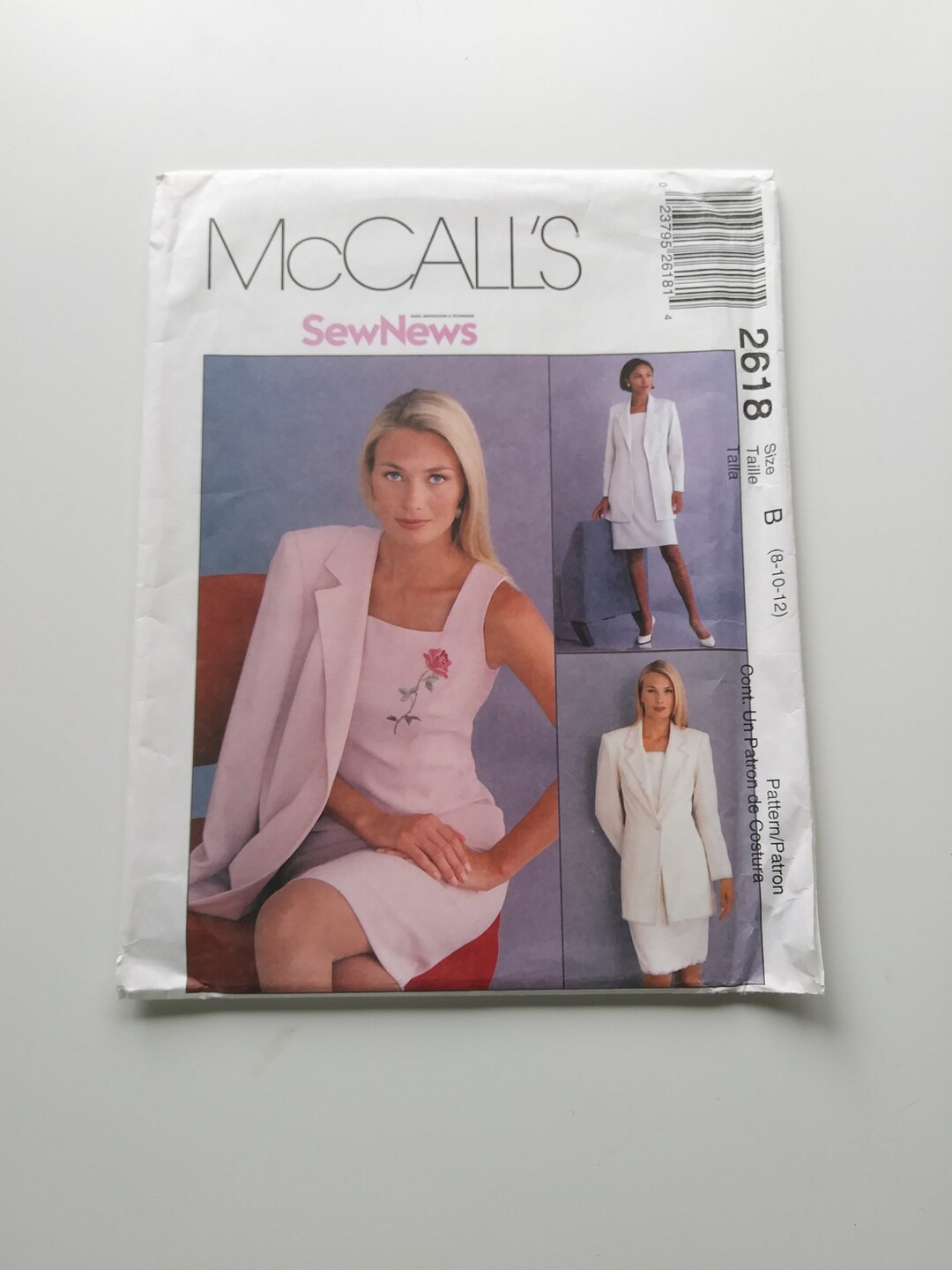 Sewing Pattern for Women's Suit - Dress and Hip-length Lined Jacket ...