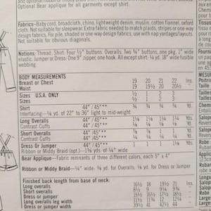 UNCUT Sewing Pattern for Boy Girl Overalls and Dress, Playsuit, Jumper ...