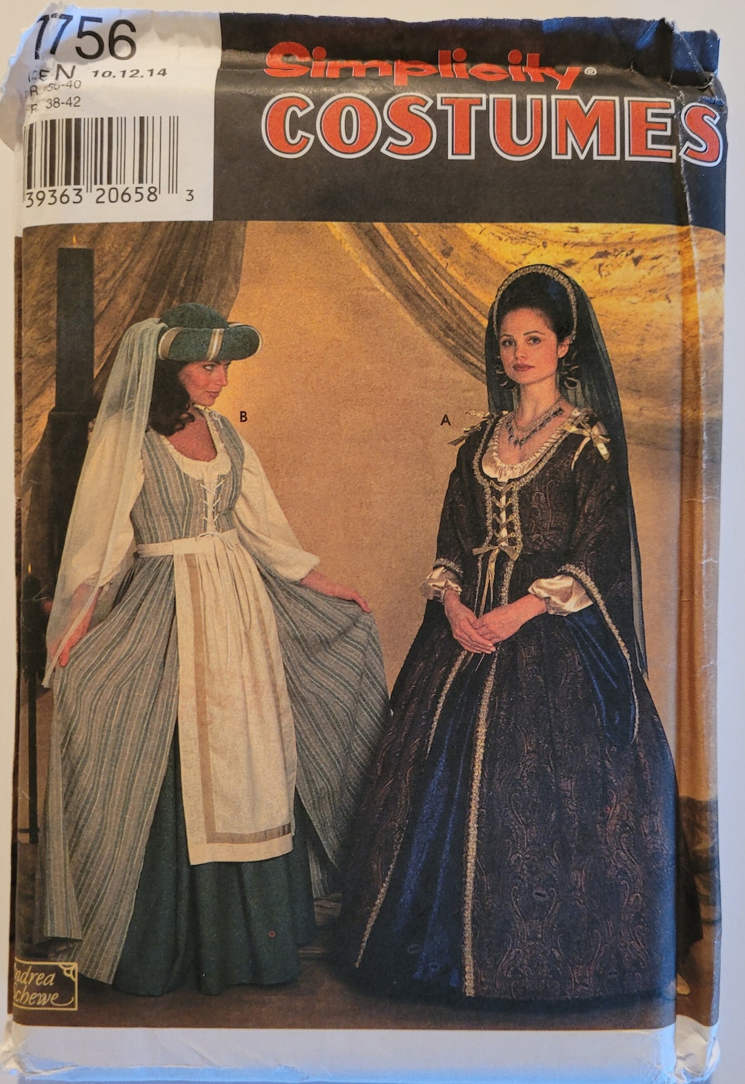 Renaissance Gown Pattern - Vintage Sewing Pattern for Historical Dress ...