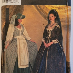 Renaissance Gown Pattern - Vintage Sewing Pattern for Historical Dress ...