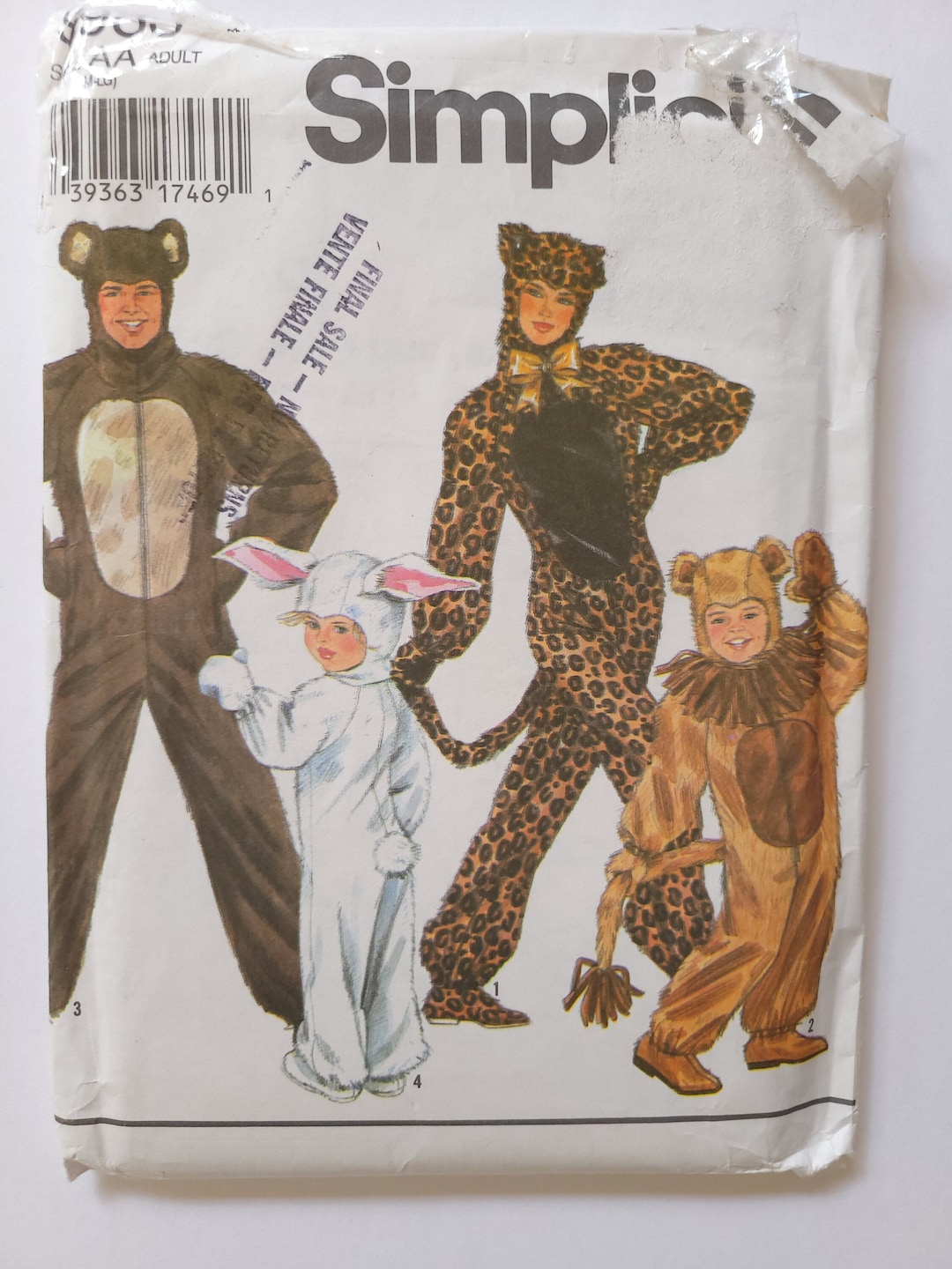 UNCUT Sewing Pattern for Adult Woman or Man's Costumes - Lion, Cat ...