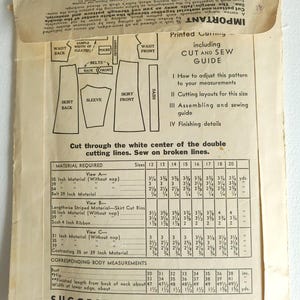 1930s Sewing Pattern for Dress With Belt or Sash, Pleated Trim, and ...