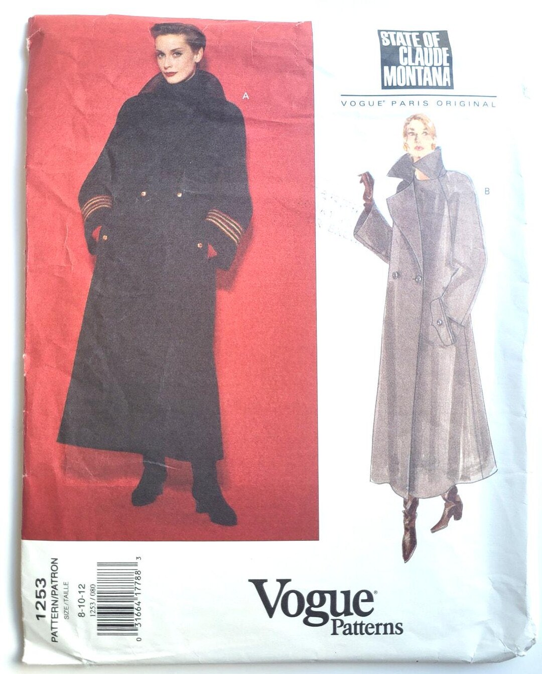 Vintage 90s Sewing Pattern for Claude Montana Double Breasted Ankle ...