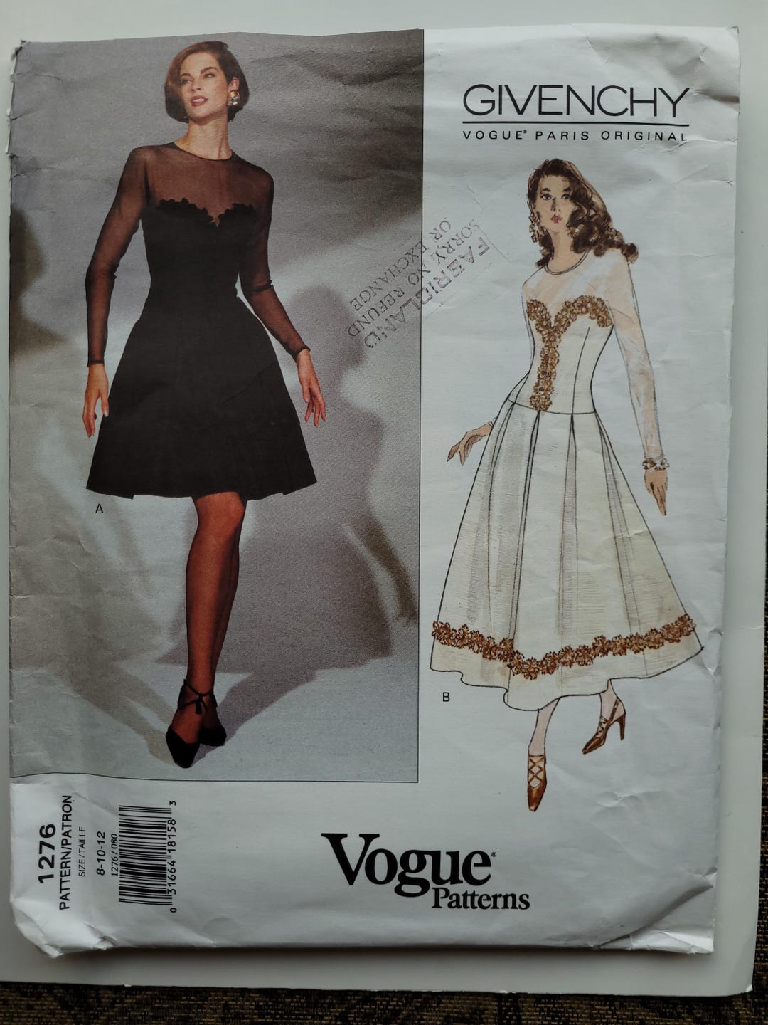 Givenchy - Vintage Sewing Pattern for Fit and Flare Cocktail/evening ...