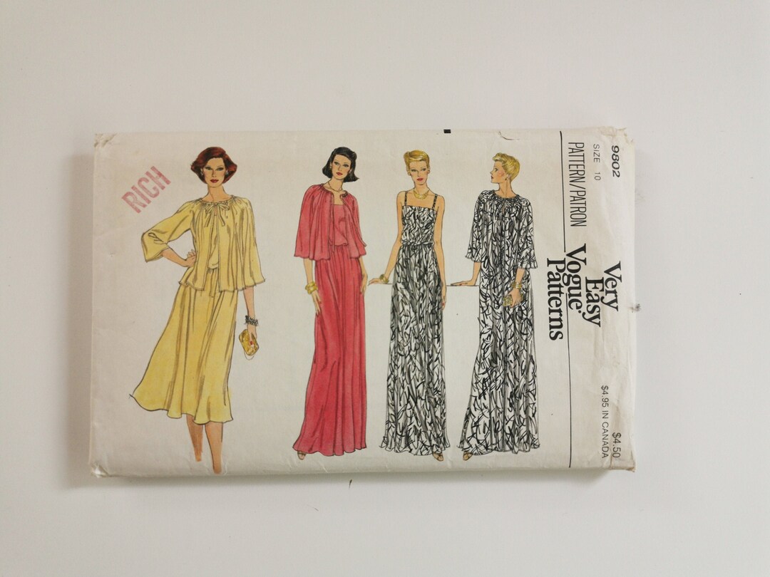 Vintage Sewing Pattern for Woman's Gown, Jacket and Long Coat - Easy ...