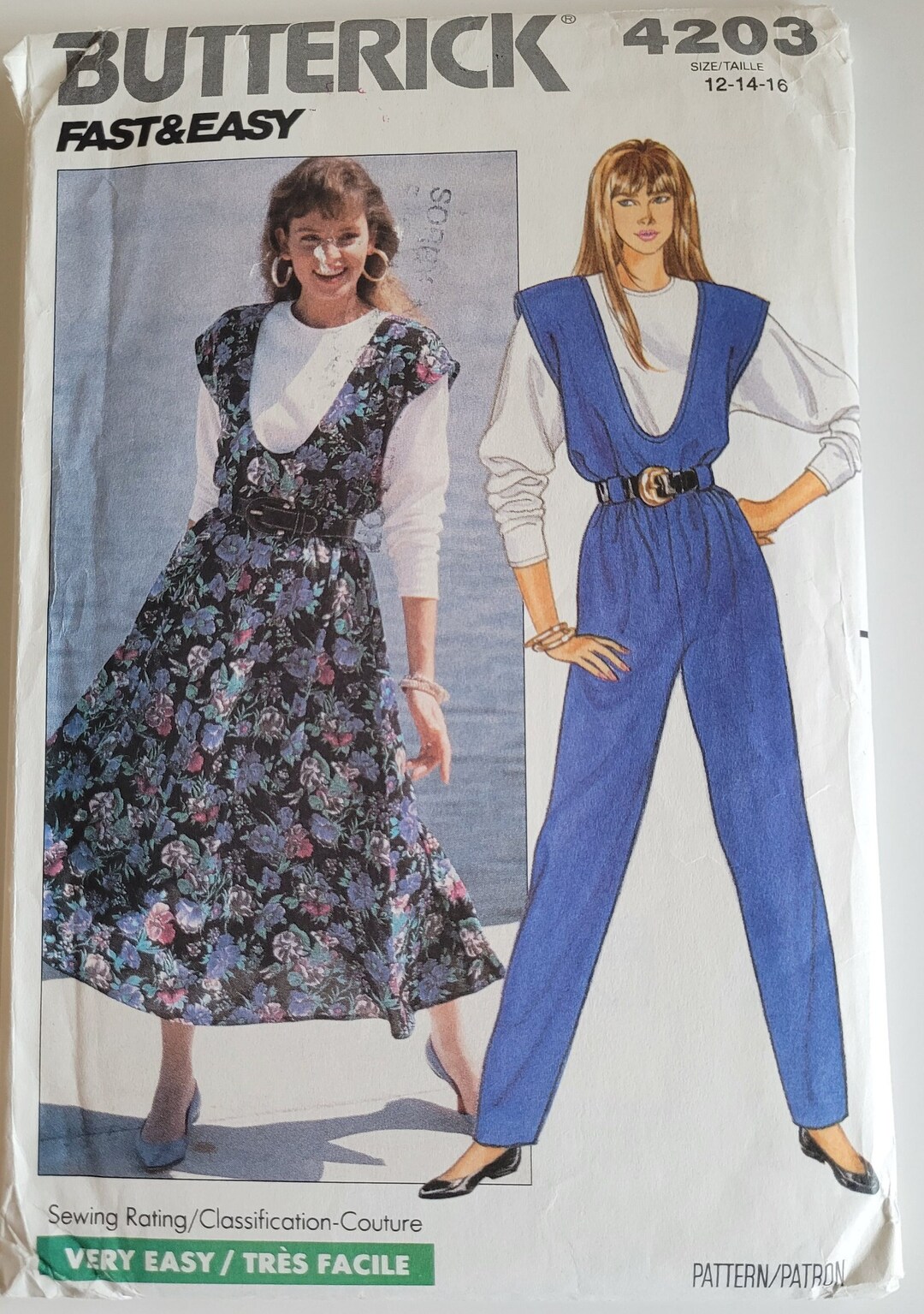 Easy Jumper Pattern - Fast and Easy Vintage 80s Sewing Pattern for ...