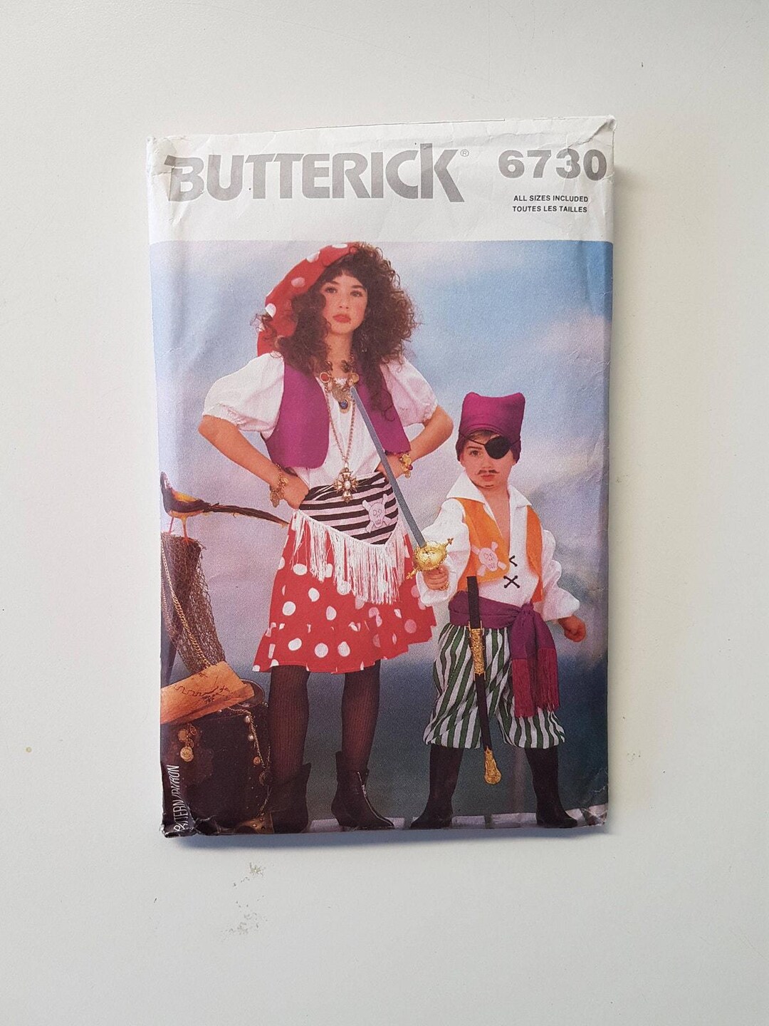 Sewing Pattern for Boys and Girls Pirate Costume Children Sizes 4 to 14 ...