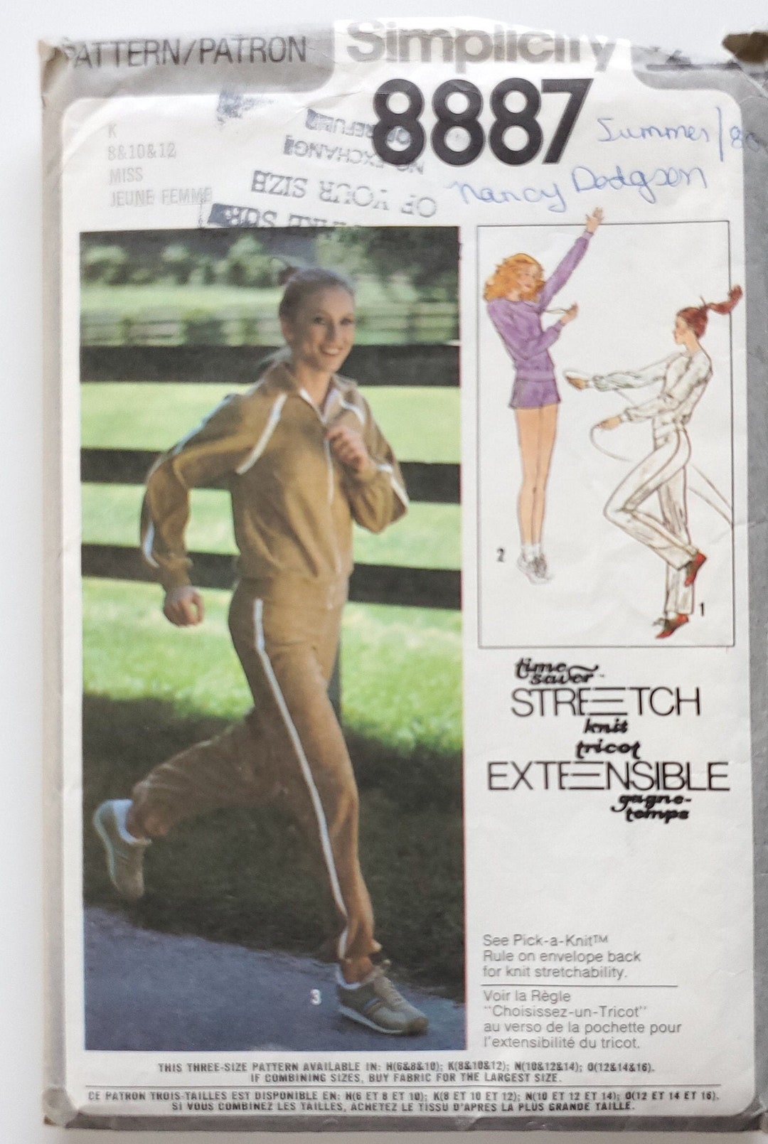 UNCUT Track Suit Pattern 70s Sewing Pattern for Jogging Suit Sweatshirt ...
