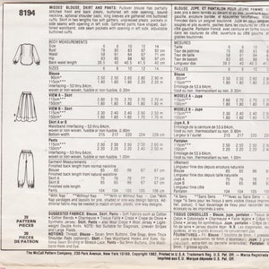 80s Cuffed Pants Pattern - Vintage Sewing Pattern for Trousers W Cuffs ...