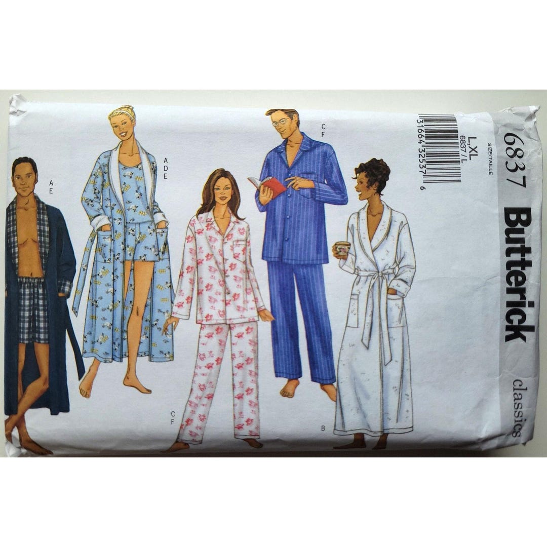 Easy Robe Pattern - Sewing Pattern for Unisex Robe, Belt, Top, Short ...
