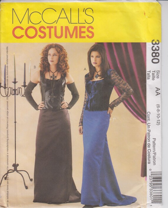 Womens UNCUT Gothic Costume Sewing Pattern Princess Seams | Etsy