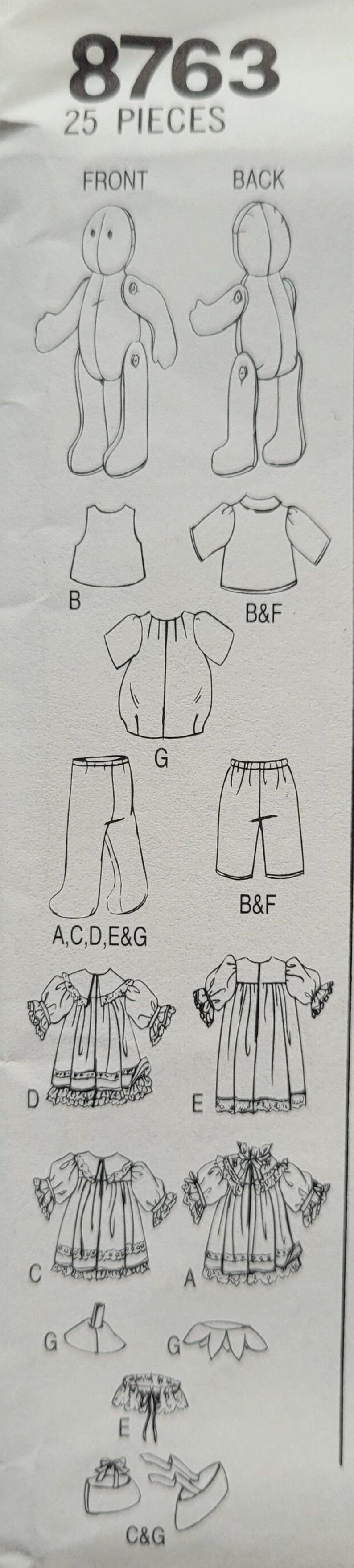 Doll Pattern - Vintage Sewing Pattern for 12" Felt Doll - Family Albums ...